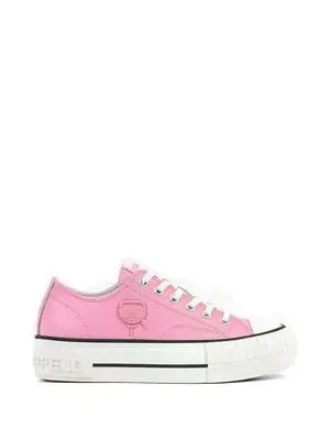 Karl Lagerfeld Logo-appliqué Sneakers - Pink