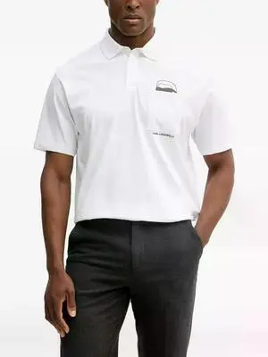 Karl Lagerfeld Pocket Polo Shirt - White