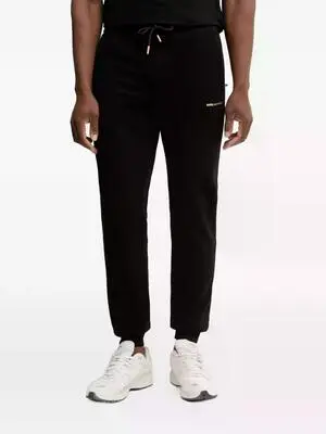 Karl Lagerfeld Drawstring Performance Track Pants - Black