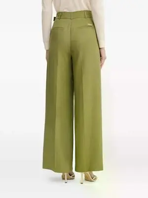 Karl Lagerfeld Pleated Wide-leg Trousers - Green