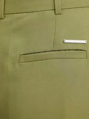 Karl Lagerfeld Pleated Wide-leg Trousers - Green