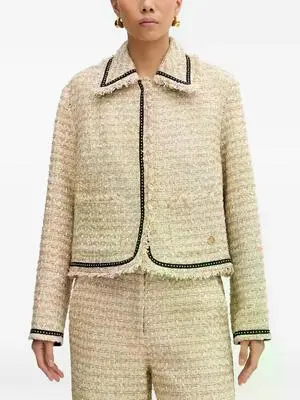 Karl Lagerfeld Fringed-trim Jacket - Neutrals