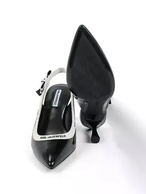 Karl Lagerfeld Sienna Logo-strap Pumps - Black