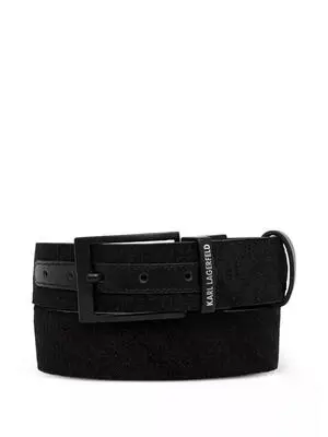 Karl Lagerfeld Logo-detail Belt - Black