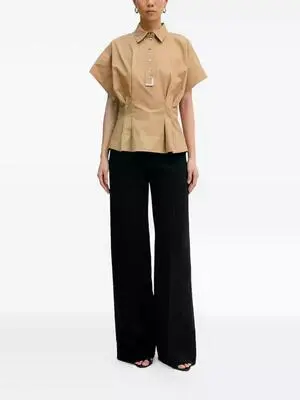 Karl Lagerfeld Front-button Peplum Shirt