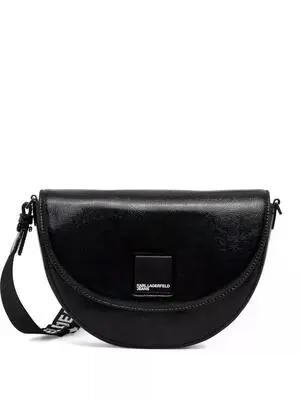 Karl Lagerfeld Logo Strap Satchel - Black