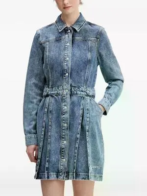 Karl Lagerfeld Buttoned Denim Mini Dress - Blue