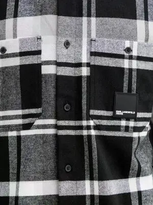 Karl Lagerfeld Check Patch-detail Shirt