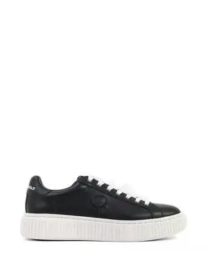 Karl Lagerfeld Embossed Platform Sneakers - Black