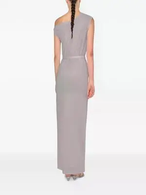 Norma Kamali Long Dress With Drop Shoulder - Grey