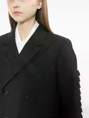 Noir Kei Ninomiya Pleated Double-breasted Blazer