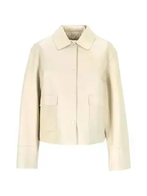 Moncler Flap-pocket Leather Jacket