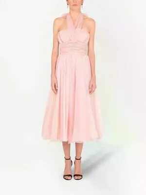 Dolce & Gabbana Halterneck Organza Midi Dress