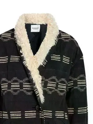 MARANT ETOILE Qayla Jacquard Coat - Black