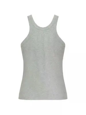 Pinko Ribbed Cotton Tank Top With Pendant Buckle