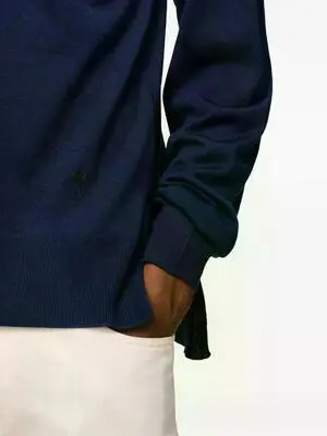 AMI Paris De Coeur Crew Neck Sweater - Blue