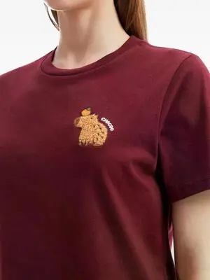 CHOCOOLATE Embroidered Cotton T-shirt