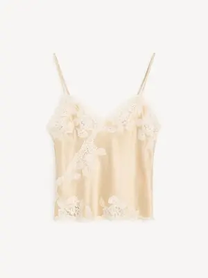 BY MALENE BIRGER Madeleine Satin Top - Vanilla Cream