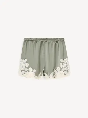 BY MALENE BIRGER Eri Satin Shorts - Deep Lichen Green
