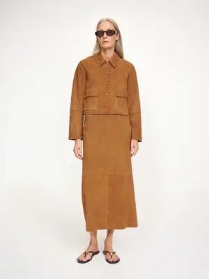 BY MALENE BIRGER Annie Suede Jacket - Rusty Sand