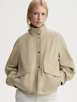 BY MALENE BIRGER Suzanne Leather Jacket - Old Beige