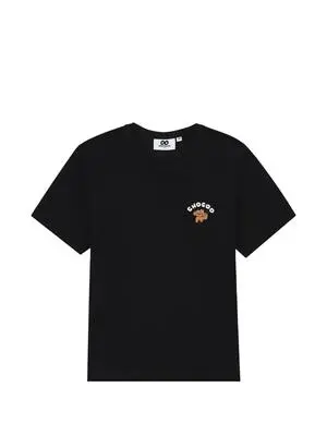 CHOCOOLATE Embroidered Cotton T-shirt - Black