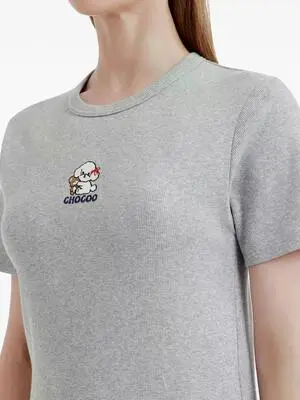 CHOCOOLATE Embroidered Logo T-shirt - Grey
