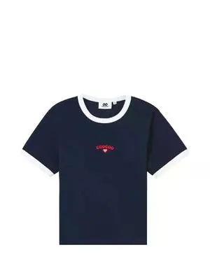 CHOCOOLATE Embroidered Cotton T-shirt - Blue
