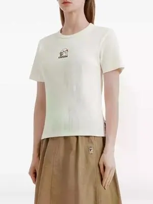CHOCOOLATE Embroidered Logo T-shirt - Neutrals