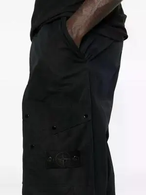 Stone Island Cargo Pocket Trousers - Black