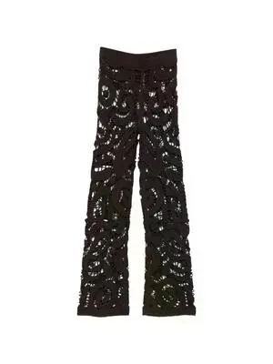 Pinko Crochet Geometric Pattern Trousers