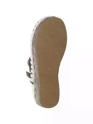 Mou Suede Clogs With Back Strap - Grey