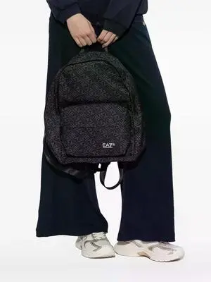 EA7 Logo Print Backpack