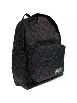 EA7 Logo Print Backpack