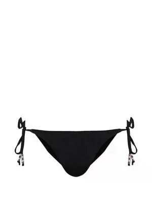 MISBHV Beaded Tie Bikini Bottoms - Black