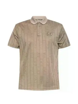 EA7 Monogram-pattern Polo Shirt