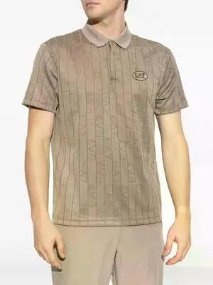 EA7 Monogram-pattern Polo Shirt