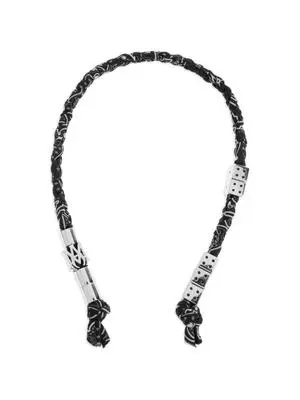 Amiri Braided Keyring - Silver