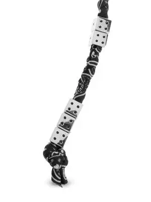 Amiri Braided Keyring - Silver
