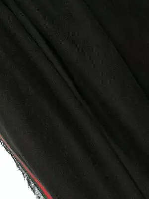Gucci Web-stripe Frayed Scarf