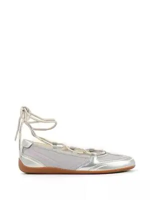 Karl Lagerfeld Silver Tone Flats For Women