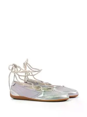 Karl Lagerfeld Altia Ballet Flats - Silver