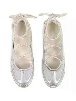 Karl Lagerfeld Altia Ballet Flats - Silver