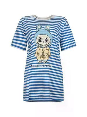 BLACK SCORE Striped T-shirt
