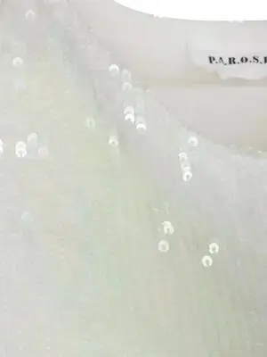 P.a.r.o.s.h Sleeveless Sequin Embellished Blouse