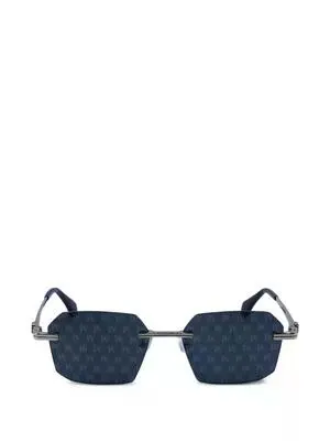 Palm Angels Geometric Rimless Logo Sunglasses - Grey