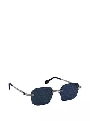 Palm Angels Geometric Rimless Logo Sunglasses