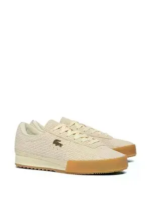 Lacoste Aura Perforated Leather Sneakers - Neutrals