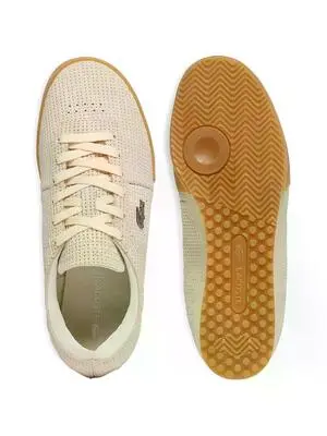 Lacoste Aura Perforated Leather Sneakers - Neutrals