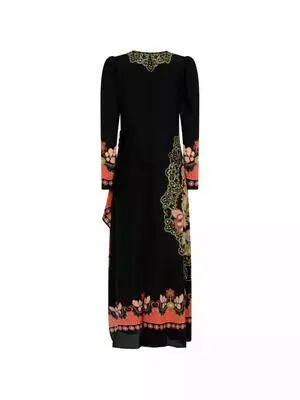 La DoubleJ Long Sleeve Floral Print Dress